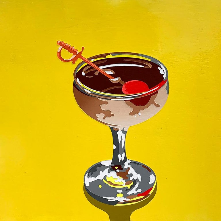 Lori Larusso - Bourbon Manhattan, 2020, pop art still life painting For ...