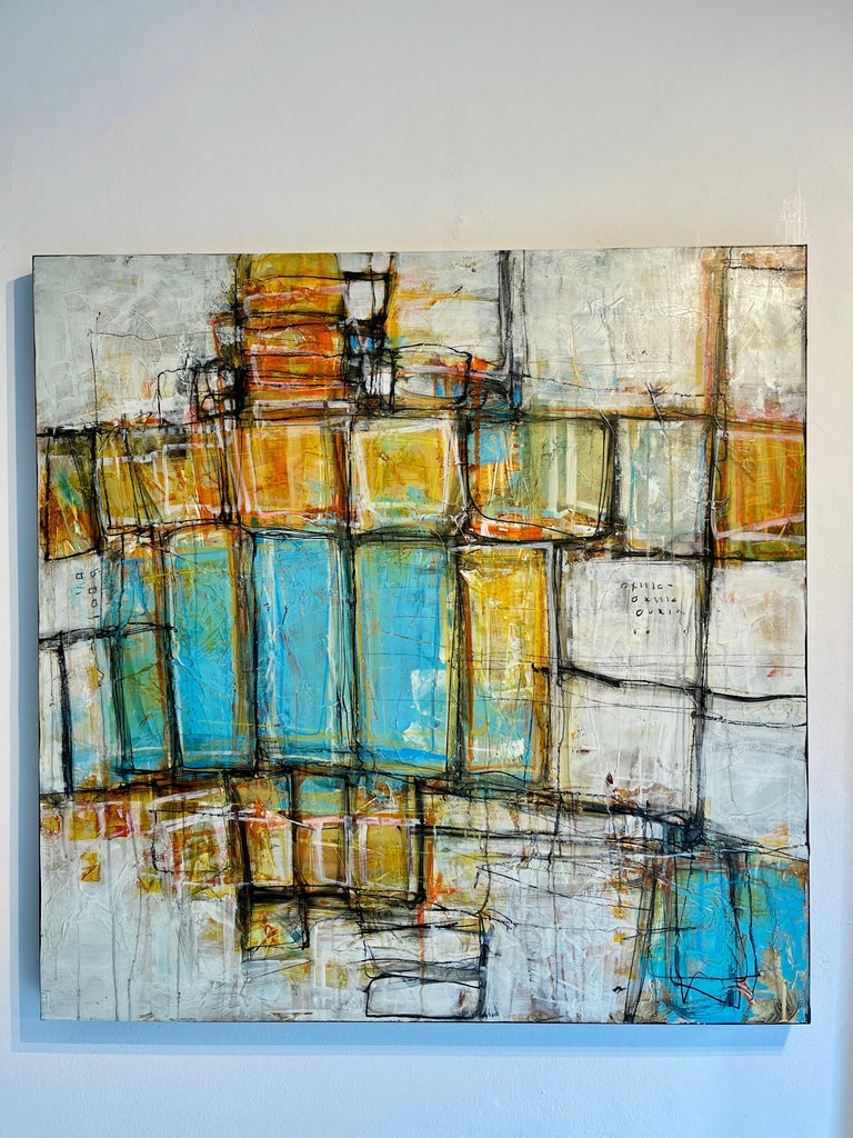 Lori Mirabelli - Retro Vibe 2- abstract expressionism cubism surreal ...