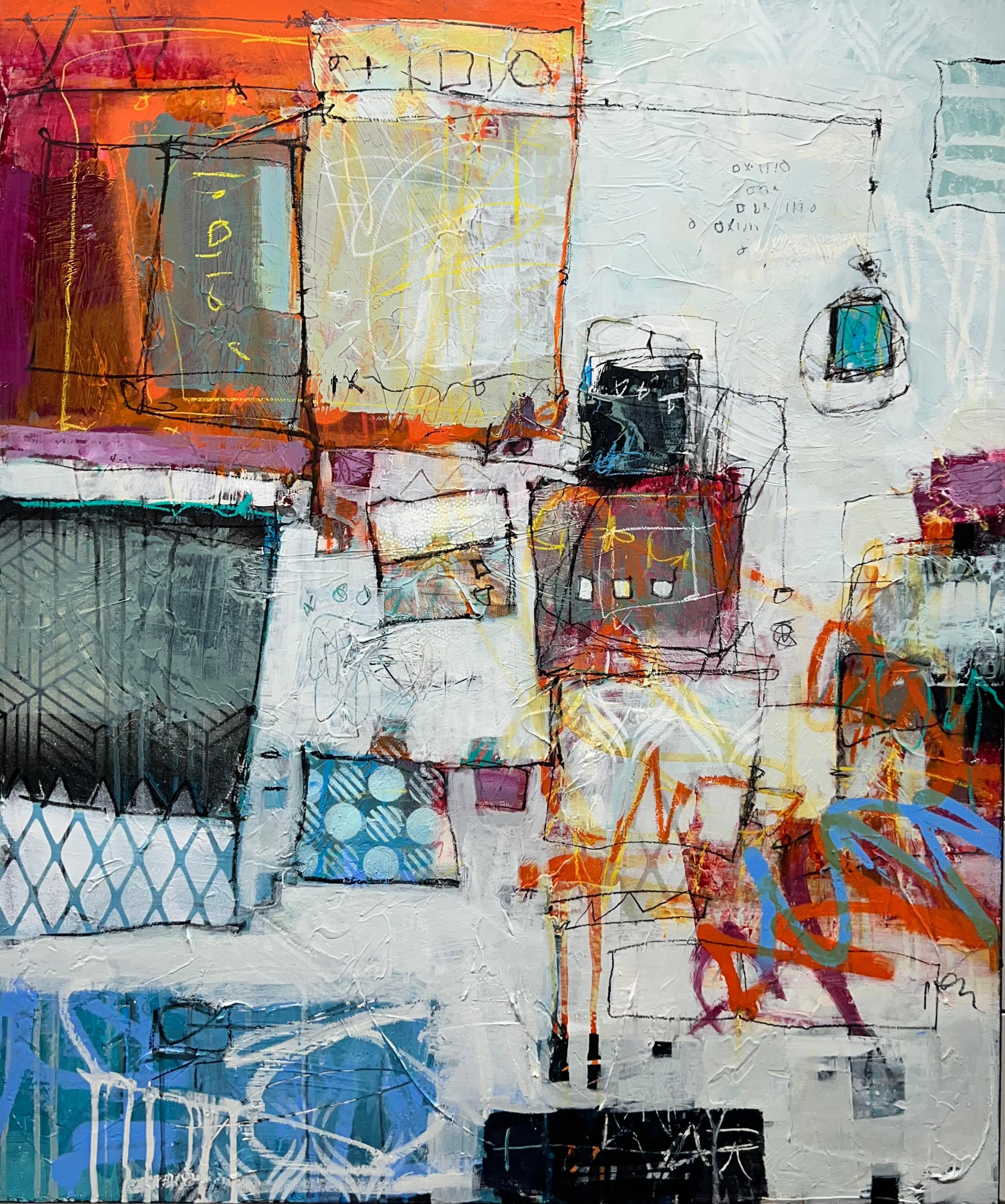 Lori Mirabelli - The Trip - abstract expression cubism mixed media ...