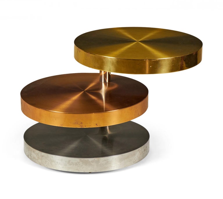 Lorin Marsh High Style Mixed Metals, Rolling, Swiveling Cocktail ...