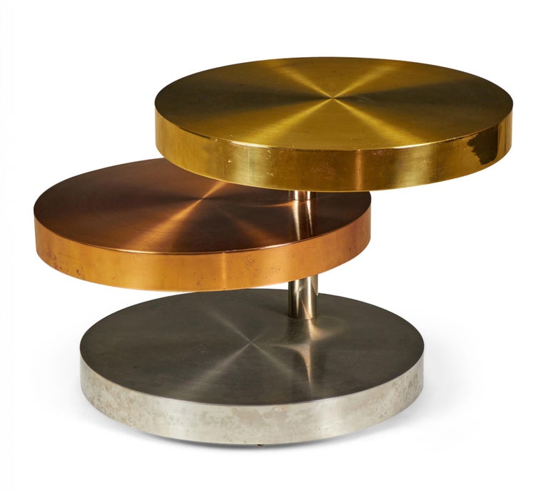 Lorin Marsh High Style Mixed Metals, Rolling, Swiveling Cocktail ...