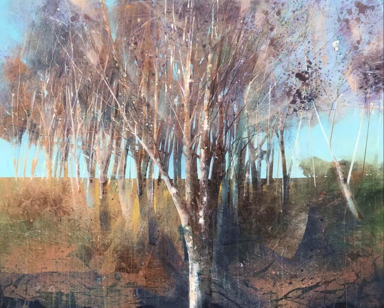 Lorna Holdcroft-Kirin - Birch Copse - contemporary tree landscape ...