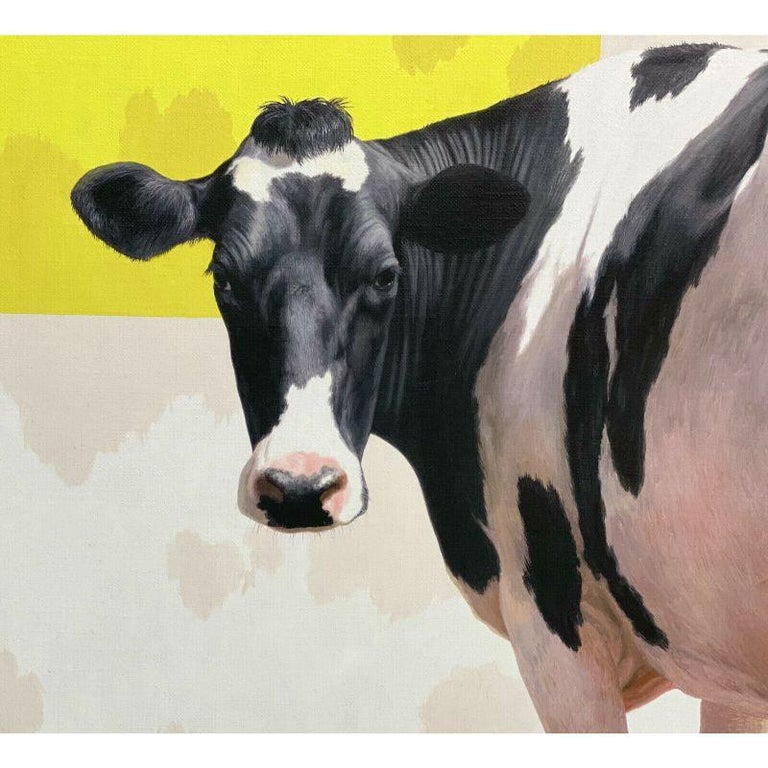 Lorna Patrick Oil on Canvas Painting "Hip Cow", 1992 For Sale at 1stDibs