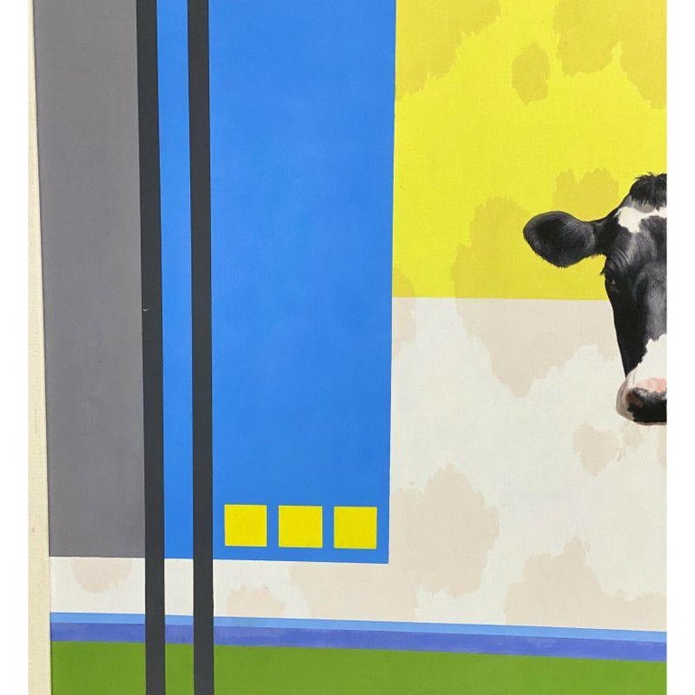 Lorna Patrick Oil on Canvas Painting "Hip Cow", 1992 For Sale at 1stDibs