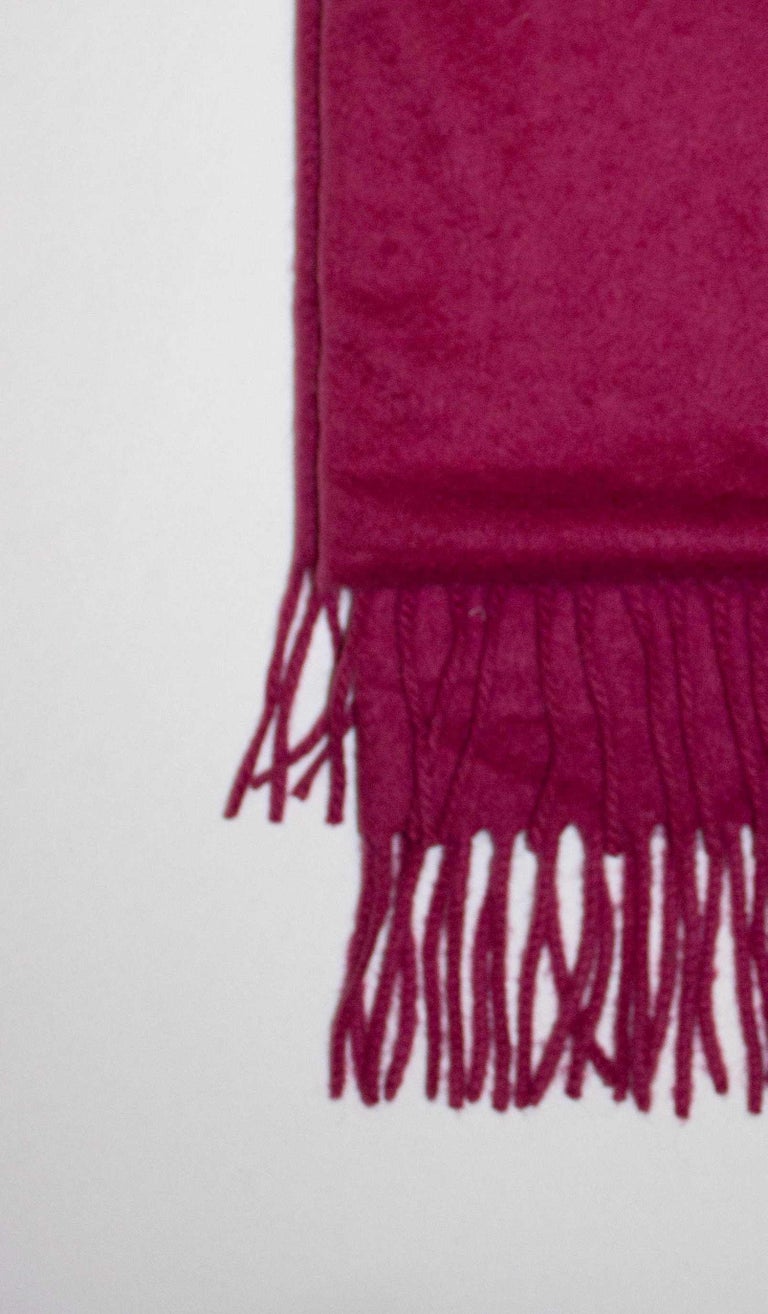 Loro Piana Plum Colour Cashmere Scarf For Sale at 1stDibs