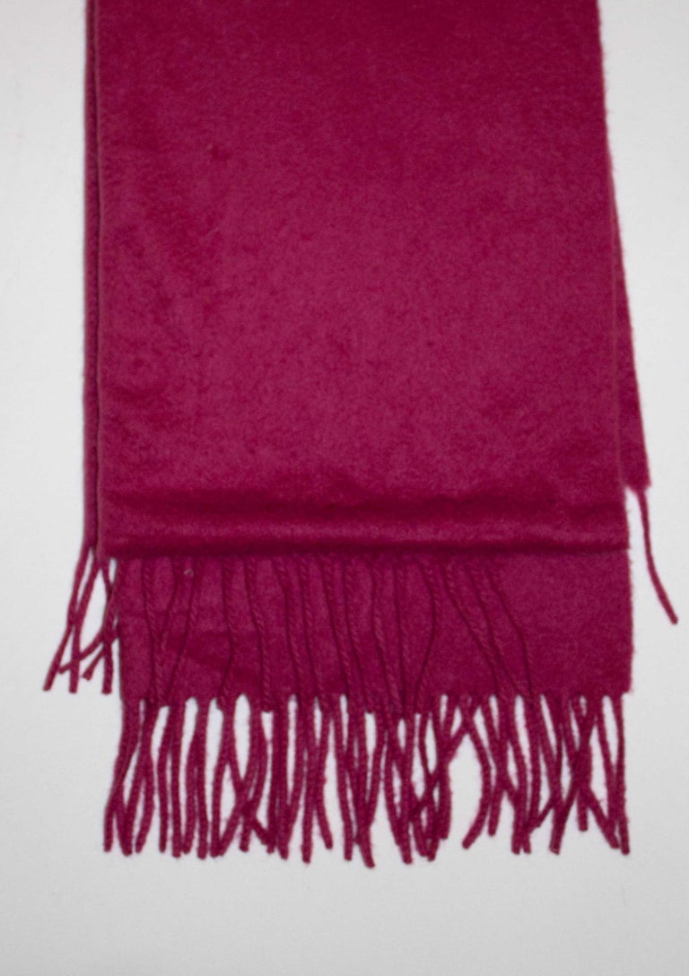 Loro Piana Plum Colour Cashmere Scarf For Sale at 1stDibs