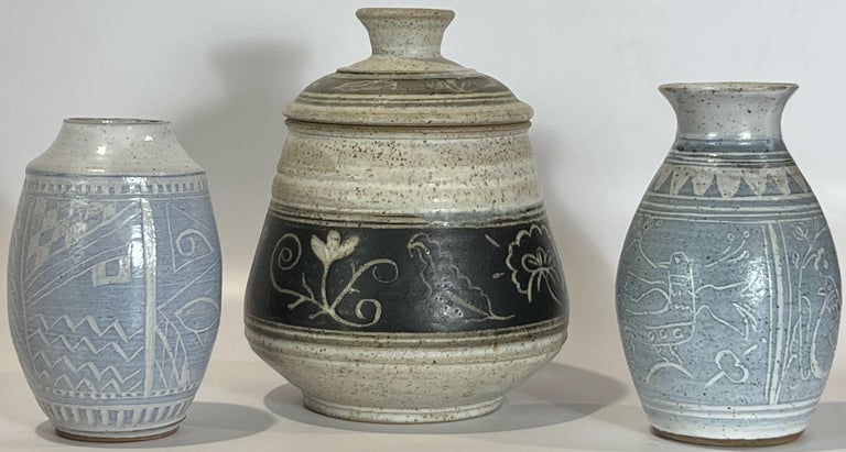 Lorraine North 1970s Studio Pottery Group Scarce Mobile Alabama Artist ...