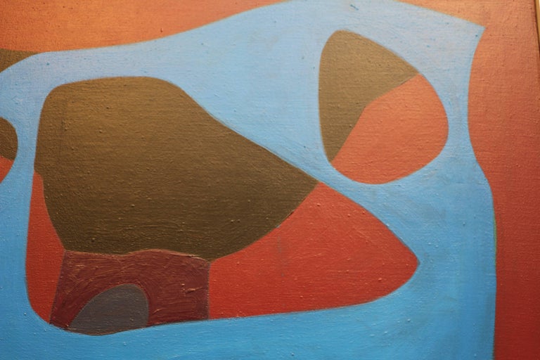Lorser Feitelson - Untitled, Magical Forms (study), colorful oil ...