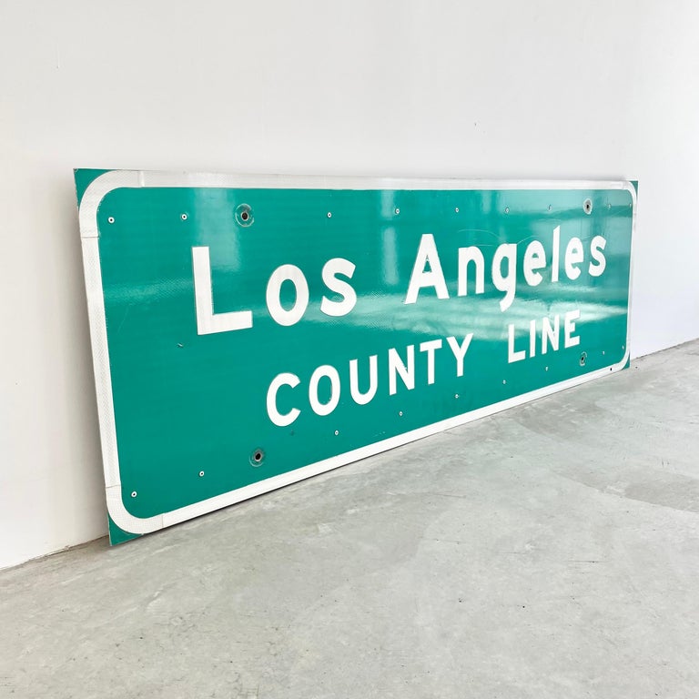 Los Angeles County Line Freeway Sign, 1990s USA For Sale at 1stDibs