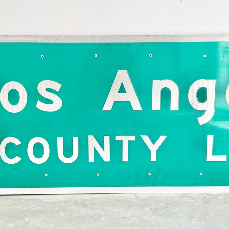 Los Angeles County Line Freeway Sign, 1990s USA For Sale at 1stDibs