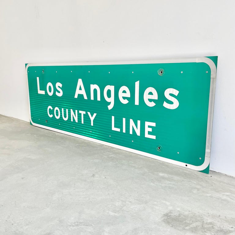Los Angeles County Line Freeway Sign, 1990s USA For Sale at 1stDibs