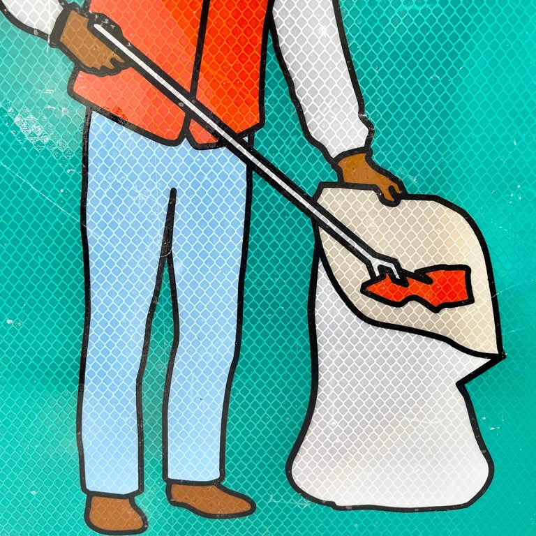 Los Angeles Highway Trash Removal Sign For Sale at 1stDibs