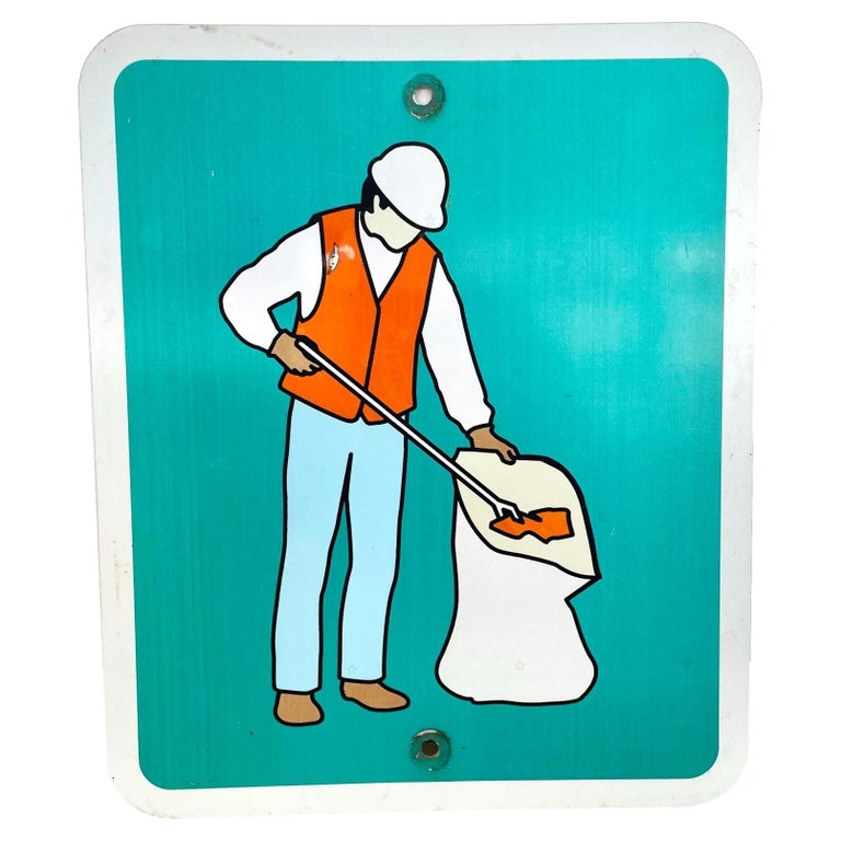 Los Angeles, Highway Trash Removal Sign at 1stDibs