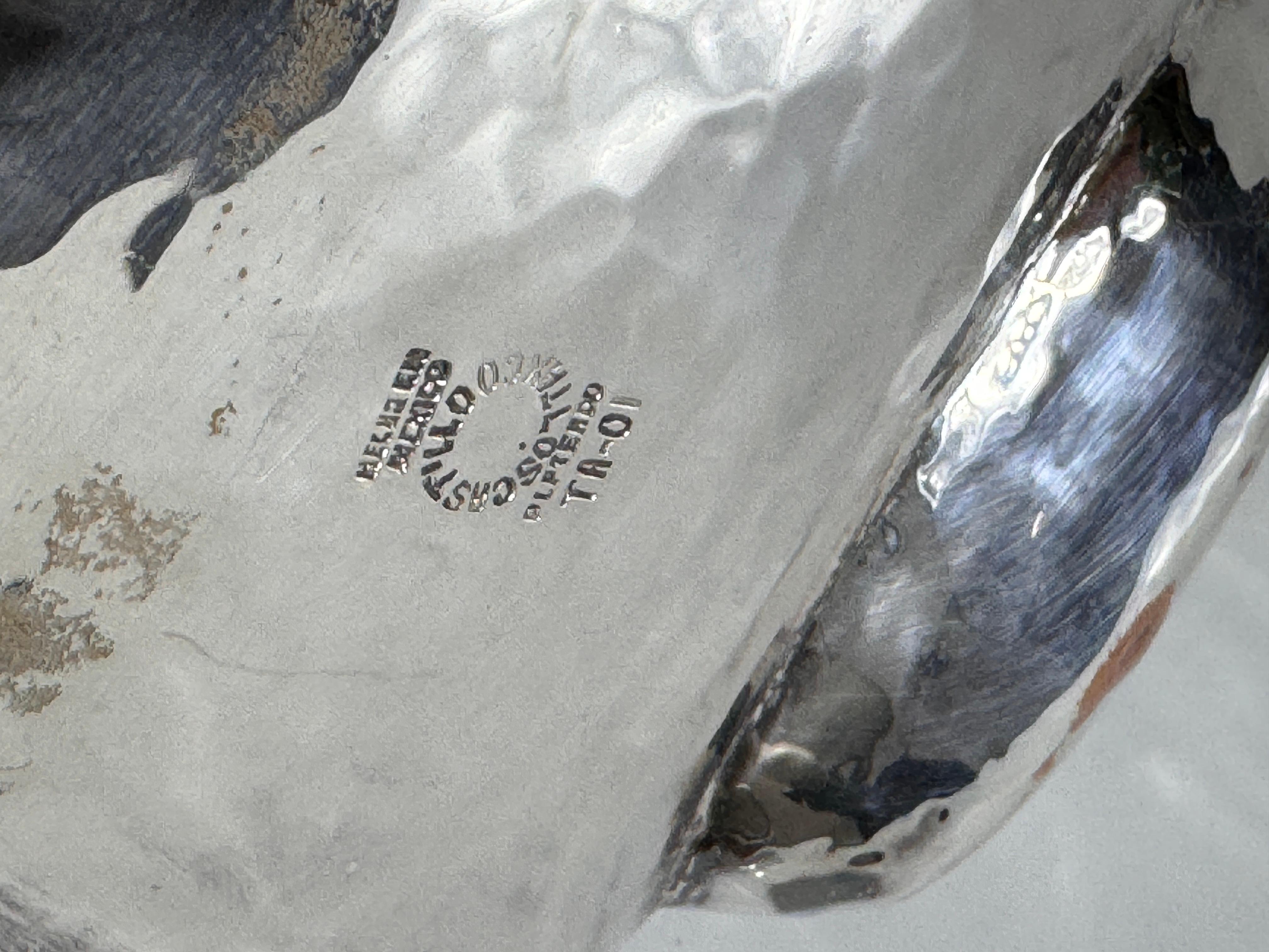 Los Castillo Mexican Silver Plate Pitcher with Turquoise Parrot Handle ...