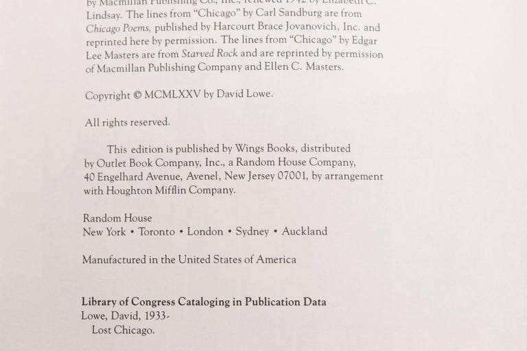 Lost Chicago by David Lowe For Sale at 1stDibs