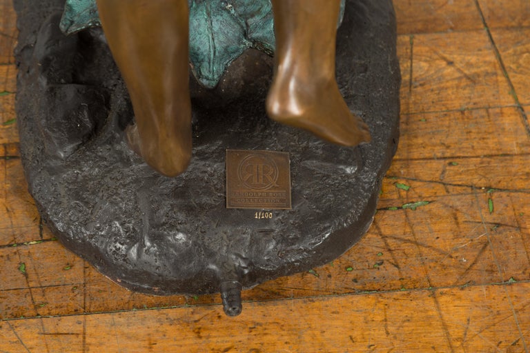 Lost Wax Cast Bronze Sculpted Group of Dancing Siblings, Tubed as a ...