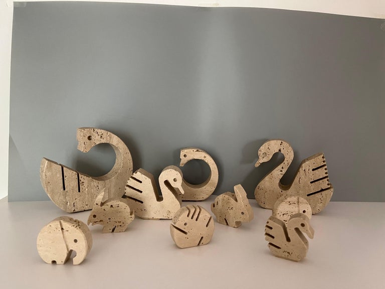 Lot N. 10 Animals in Travertine Fratelli Manelli 1970s, Art For Sale at ...