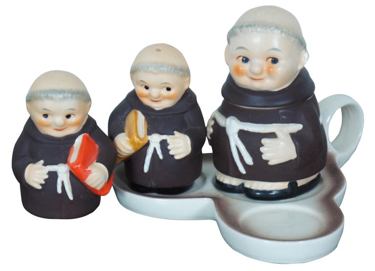 Lot of 22 Mid-Century Goebel Hummel Friar Tuck Monks Tableware West ...