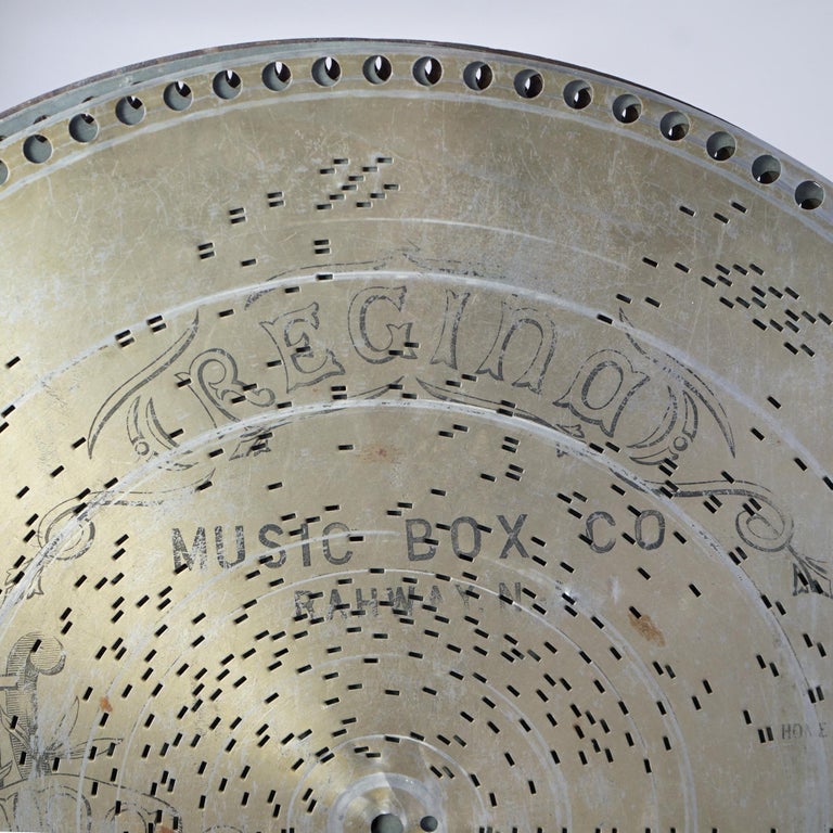 Lot of 25 Antique Regina Music Box Discs 15.5”, Various Titles, 19th ...