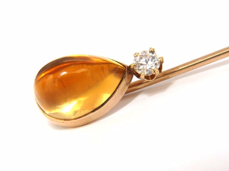 Lot of 3 Antique Hat Pins Collector Classic Irish Clover Citrine ...