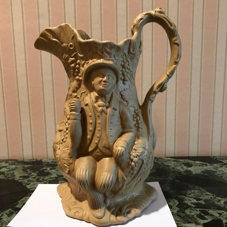 Lot of Four 19th Century Ceramic Relief Pitchers For Sale at 1stDibs