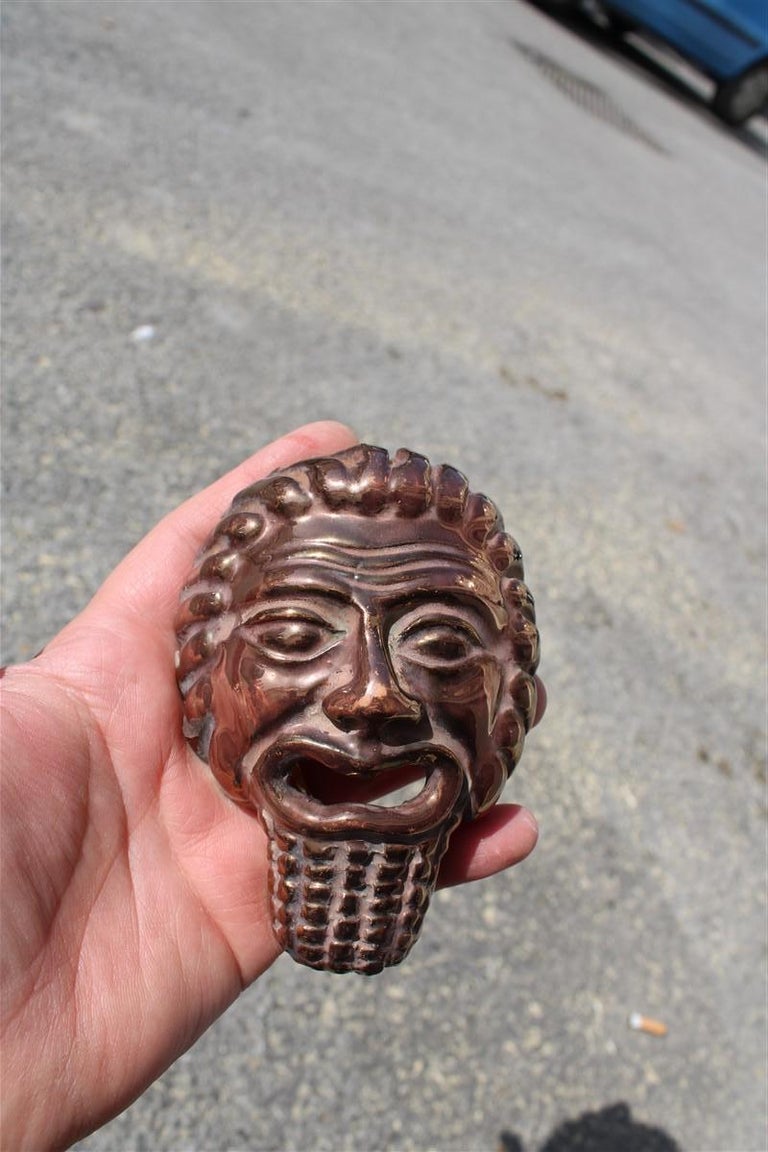 Lot of Ceramic Masks with Luster Glaze 1960s Italian Design For Sale at ...