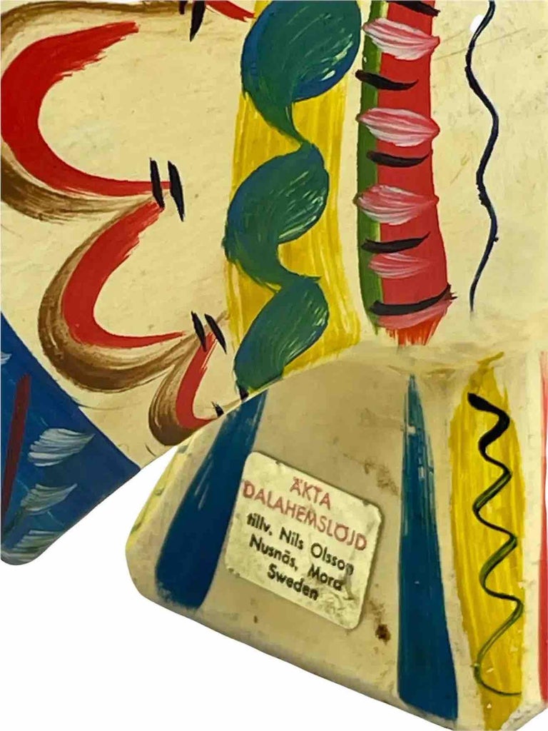 Lot of Five Vintage Swedish Dala Rooster Chicken by Nils Olsson, Sweden ...