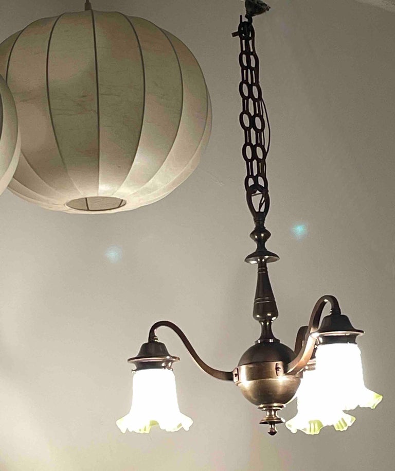 Lot of Four Italian Ball Midcentury Cocoon Castiglioni Style Pendant ...