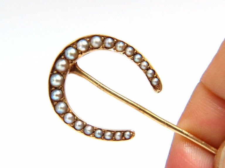 Lot of Six Antique Hat Pins Collector Classic Horseshoe Jockey Irish ...