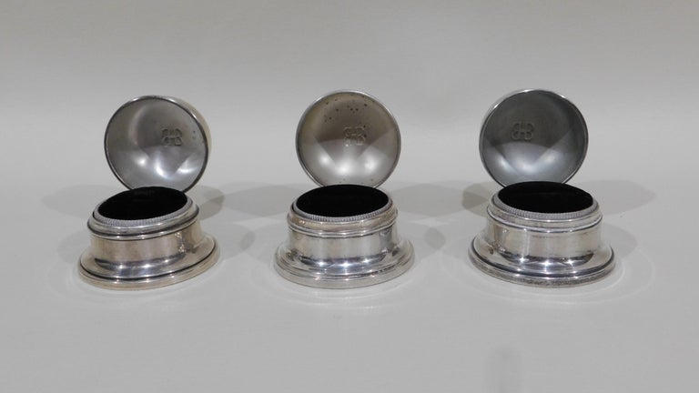 Lot of Six Sterling Silver Ring Boxes English Stamps Birks Canadian at ...