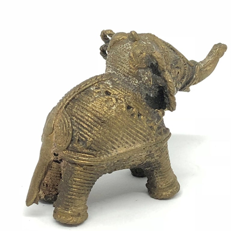 Lot of Three Asian Elephant Brass Sculpture Figures Vintage, 1950s For ...