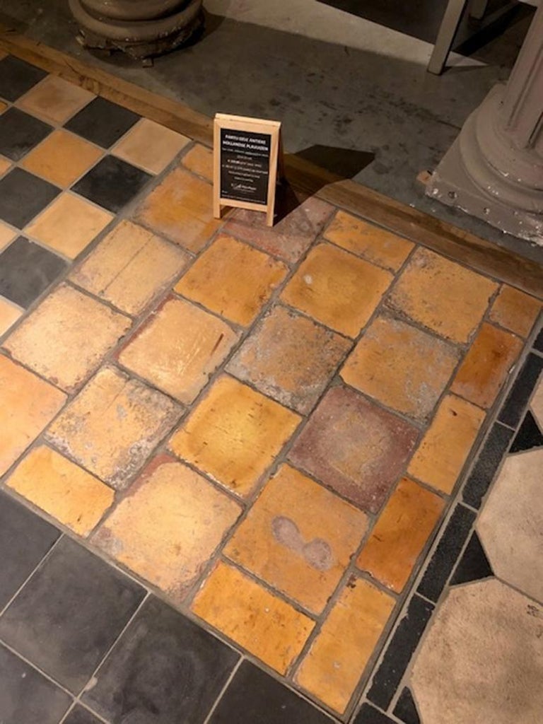 Lot of Yellow Antique Glazed Dutch Terracotta Tiles, Late 18th Century ...