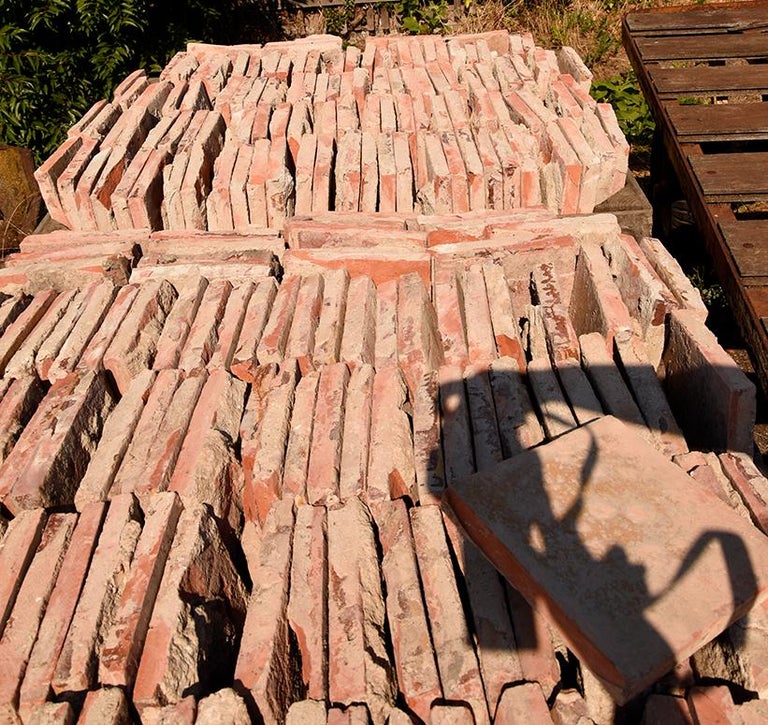 Lot of Yellow Antique Glazed Dutch Terracotta Tiles, Late 18th Century ...