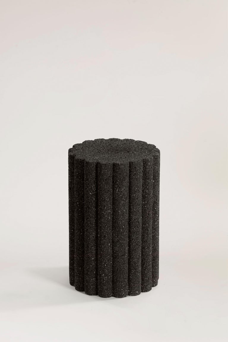 Loto Roca Side Short Table, Volcanic Stone For Sale at 1stDibs