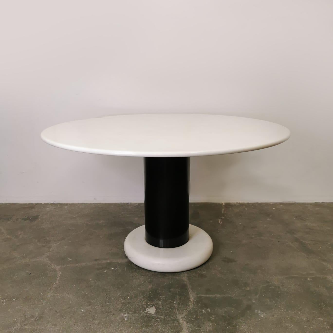 Ettore Sottsass for Poltronova Dining Table in ‘Loto’ in Carrara White ...