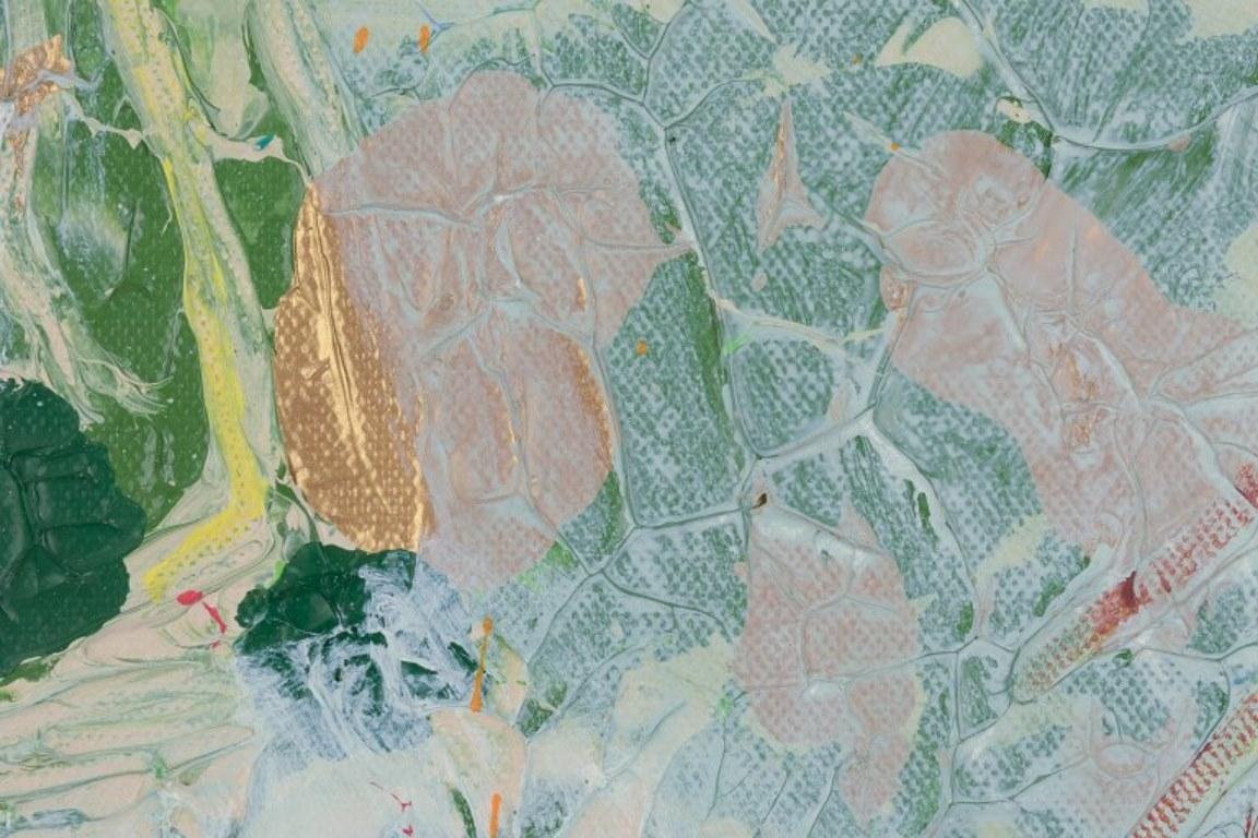 Lotte Kjøller. Mixed media on canvas. Abstract composition. Title ...