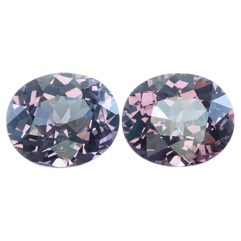 Lotus Certified 5.09 Carat Pair Purple Spinel No Heat Ceylon For Sale ...