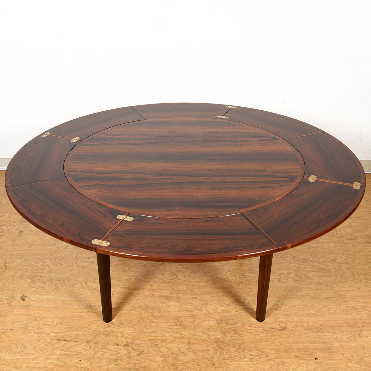 Lotus ‘Flip-Flap’ Danish Rosewood Expanding Dining Table by Dyrlund For ...