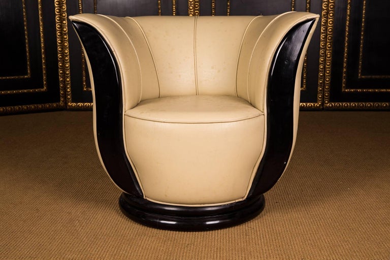 Lotus Shaped Armchair in the Art Deco Style For Sale at 1stDibs