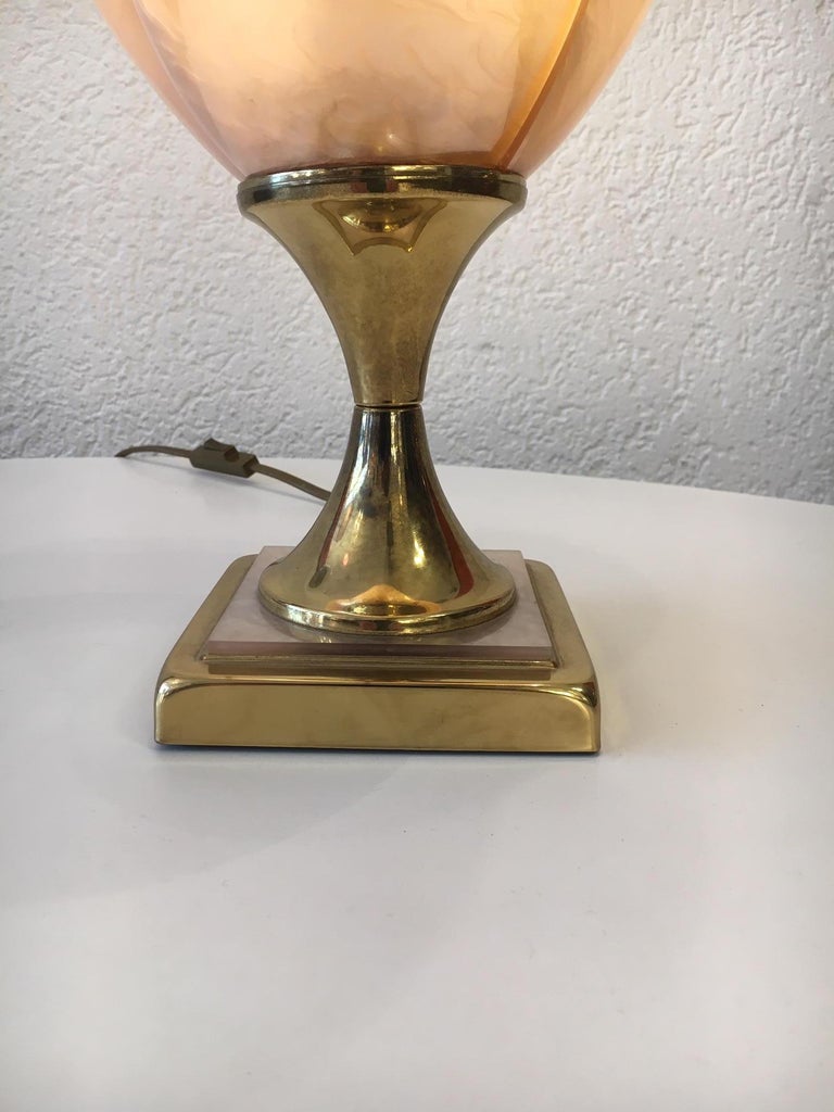 Lotus Shaped Table Lamp by Rougier, Canada, circa 1970s For Sale at 1stDibs