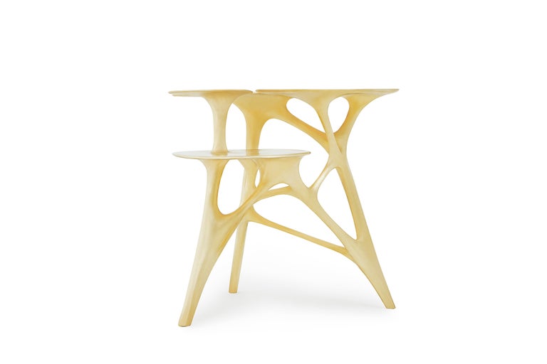 Lotus Side Table End Table Polished or Matte Brass Gold Customizable ...