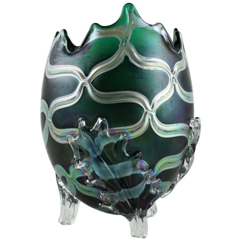 Lötz Decor Jugendstil Vase, Loetz Glass Vase, circa 1910 at 1stDibs