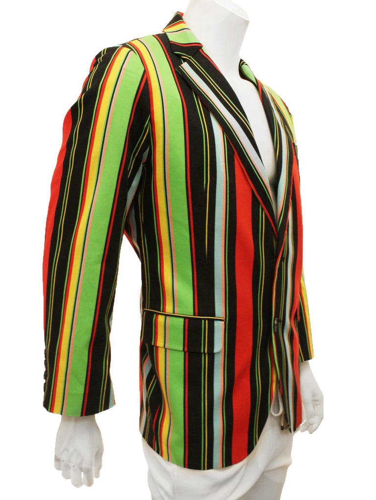 Loudmouth Multi Color Striped Sport Coat Jacket at 1stDibs