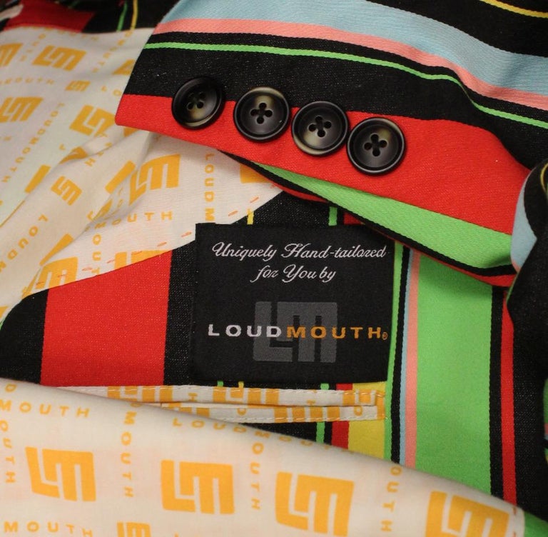 Loudmouth Multi Color Striped Sport Coat Jacket at 1stDibs