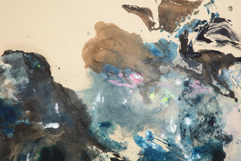 Louesa Roebuck Abstract Brush Strokes Monotype For Sale at 1stDibs