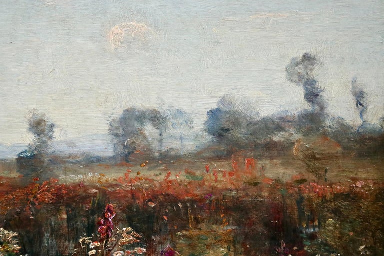 Louis Aimé Japy - Wildflowers by the River - 19th Century Oil Barbizon ...