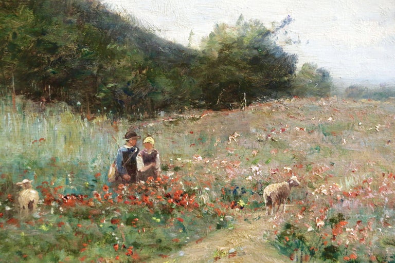 Louis Aimé Japy - Young Shepherds - Barbizon Oil, Figures in Summer ...