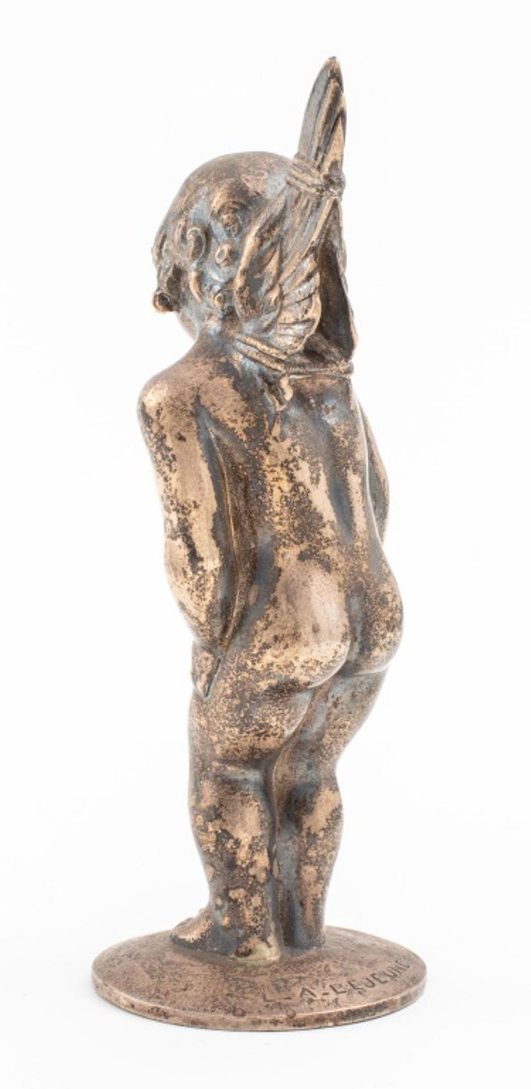Louis Aime Lejeune Art Nouveau Metal Sculpture For Sale at 1stDibs