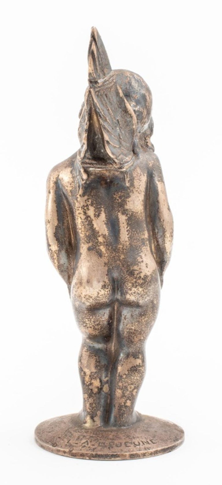 Louis Aime Lejeune Art Nouveau Metal Sculpture For Sale at 1stDibs