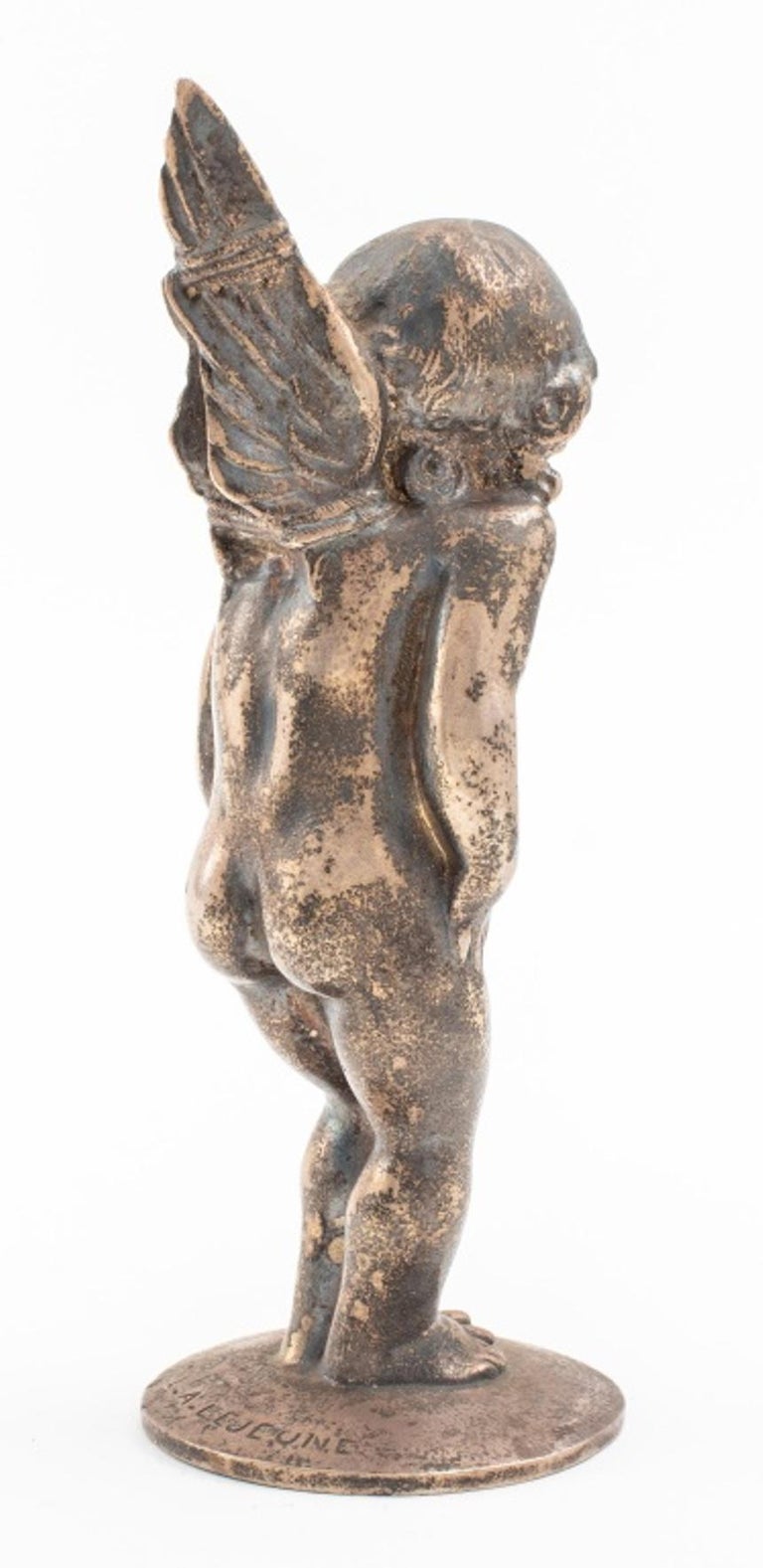 Louis Aime Lejeune Art Nouveau Metal Sculpture For Sale at 1stDibs